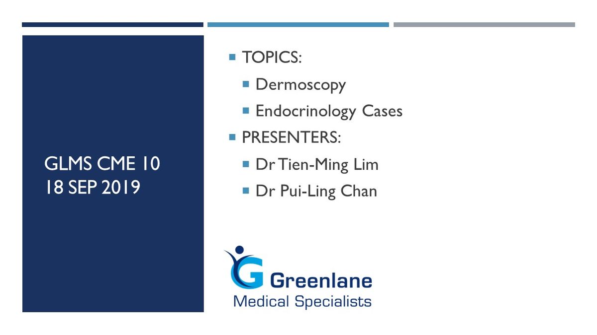 Sep 2019: Dermatology and Endocrinology